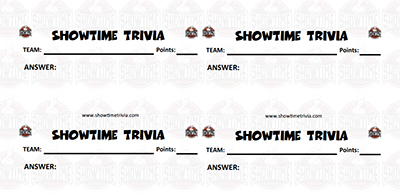 Live Trivia - Showtime Trivia - Showtime Trivia Paperwork Main Page